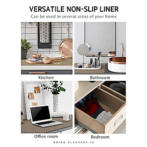 Syntus Drawer and Shelf Liner, 12 Inch x 20 Feet Non-Adhesive Durable Cabinets Liner for Kitchen, Bathroom, Shelves, Desk, Utensil, Brown