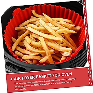 Luxshiny 2pcs Silicone Pad Air Fryer Ovens Washable Silicone Mat Air Fryer Basket for Oven Air Fryer Tray Air Fryer Oven Tray Airfryer Liners Oven Liners Air Fryer Accessories Baking Liners
