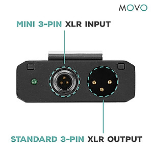 Movo LV22OD XLR Lavalier Omnidirectional Condenser Microphone with Phantom Power Supply Body Pack, 12mm Mic Capsule, Foam and Deadcat Windscreens, Deluxe Case