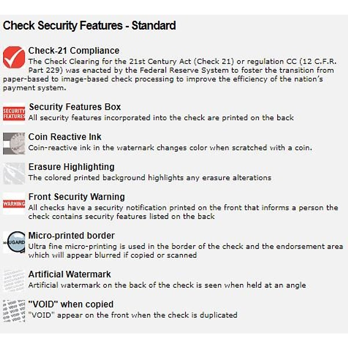 CheckOMatic Computer Check Paper - 100 Pack - Top Blank Stock Checks - Security Features & Laser Printer Compatible - Blue Diamond