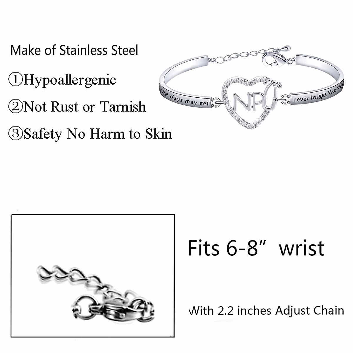 BNQL Nurse Practitioner Gifts NP Keychain Nurse Practitioner Graduation Gift NP Gift Nurse Practitioner Jewelry Nurse Keychain (Np bracelet)