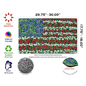 Toland Home Garden 800051 Field of Glory Summer Door Mat 18x30 Inch 4th of July Outdoor Doormat for Entryway Indoor Entrance