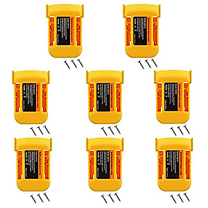 ZLWAWAOL 8 Pack Battery Holder for Dewalt 20V 60V Battery and Milwaukee M18 18V Battery Wall Mount Battery Storage Dock Holder Fit for Dewalt DCB200 DCB203 DCB206 Battery
