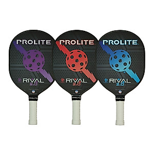 PROLITE Rival PowerSpin 2.0 Pickleball Paddle - Reactive Fiberglass with UV Protection Graphics and a 14 mm PolyCore - Made in The USA Since 1984 (Blue)