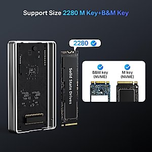 ACASIS 40Gbps M.2 NVMe SSD Enclosure, Tool Free Installation, TBU 401 for M1 M2 Pro/Max, Compatible with USB4/3.2/3.1/3.0/2.0, Support SSD Size 2280 B+M M-Key (TBU401)