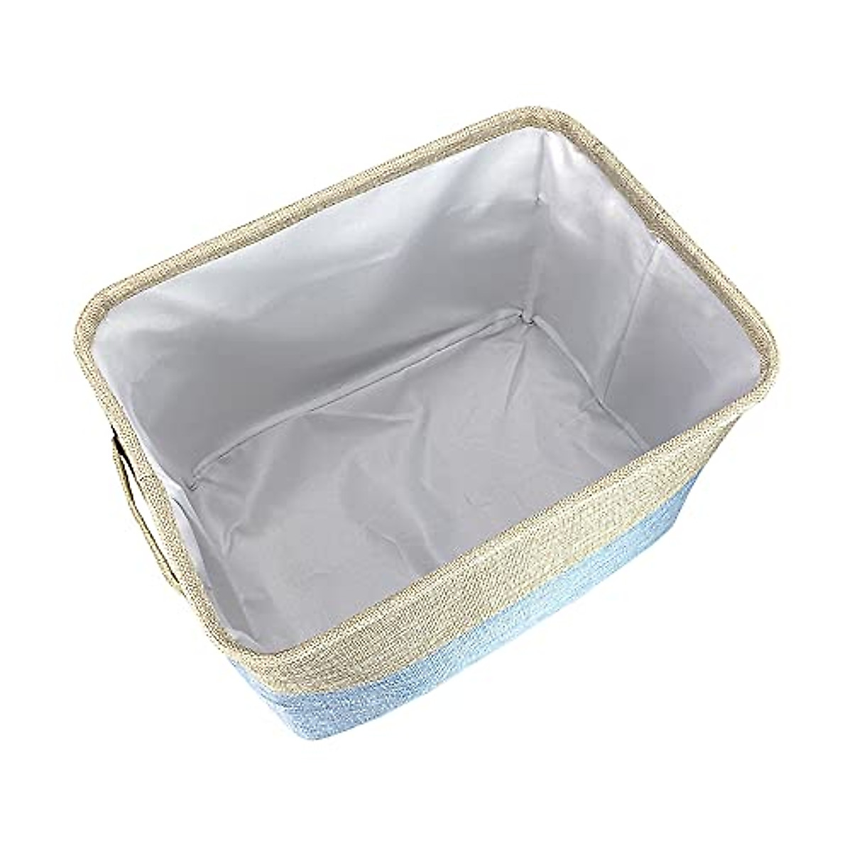 MALIHONG Personalized Foldable Storage Basket with Cute Dog Cockapoo Collapsible Sturdy Fabric Pet Toys Storage Bin Cube with Handles for Organizing Shelf Home Closet, Blue amd White