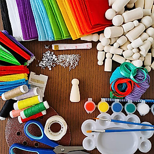 50 Sets Assorted Unfinished Wooden Peg Doll Bodies Family Doll Bodies Craft 5 Natural Solid Wood Toy People Shapes DIY Wood Craft Supplies for Nativity Scene Doll House Family Portrai Ativity