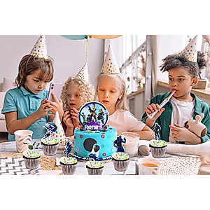 7 pcs Exquisite Acrylic Video Game Birthday Cake Toppers for Boys Girls Gamers' Birthday, Designed for Game Lovers, Game Party Decorations Supplies