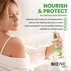 Biocare Skin Renewal Olive Oil Moisturizer for Extra Dry Skin - Nourishing Body Oil with Shea Butter & Vitamin E, Soothes & Hydrates 6.1 oz