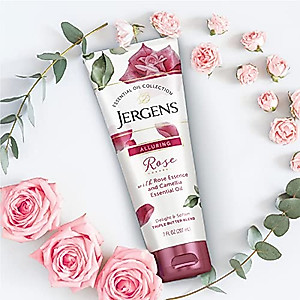 Jergens Rose Body Butter Lotion, Hand and Body Moisturizer with Camellia Essential Oil, for Indulgent Hydration, 7 oz
