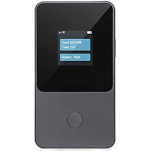 Metaspot T8 4G LTE WiFi Hotspot,Portable Mifi Router,U.S. 5GB & Global 3GB Free Data Preloaded for Travel in 130+Countries,300+Carrier Access,12h Long Battery Life,No Contract or SIM Card Required