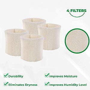 Lxiyu 4-Pack Replacement Humidifier Wick Filter Compatible with Emerson MAF-1, Fits MA0950, MA1200, MA1201, MA09500, MA12000, MA12001, MA12010