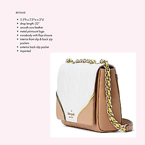 Kate Spade New York Briar Lane Quilted Mini Emelyn Women’s Shoulder Bag (White Dove Multi)