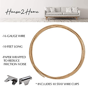 House2Home 27" Couch Spring Repair Kit to Fix Sofa Support for Sagging Cushions - Includes 2pk of Springs, Upholstery Spring Clips, Seat Spring Stay Wire, Screws, and Installation Instructions