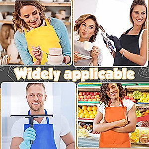 36 Pack Bib Apron Bulk Cotton Aprons for Women with Pockets Unisex Chef Kitchen Apron Washable Plain Apron Cooks Apron for Kitchen Cooking Restaurant BBQ Painting Crafting, 12 Colors()