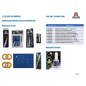 Italeri Jas 39 Gripen Aircraft Model 1306S