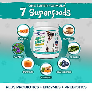 Vital Planet - Pet Living Meal Dog Powder with Enzymes Superfoods and Probiotics 111 g 30 Servings