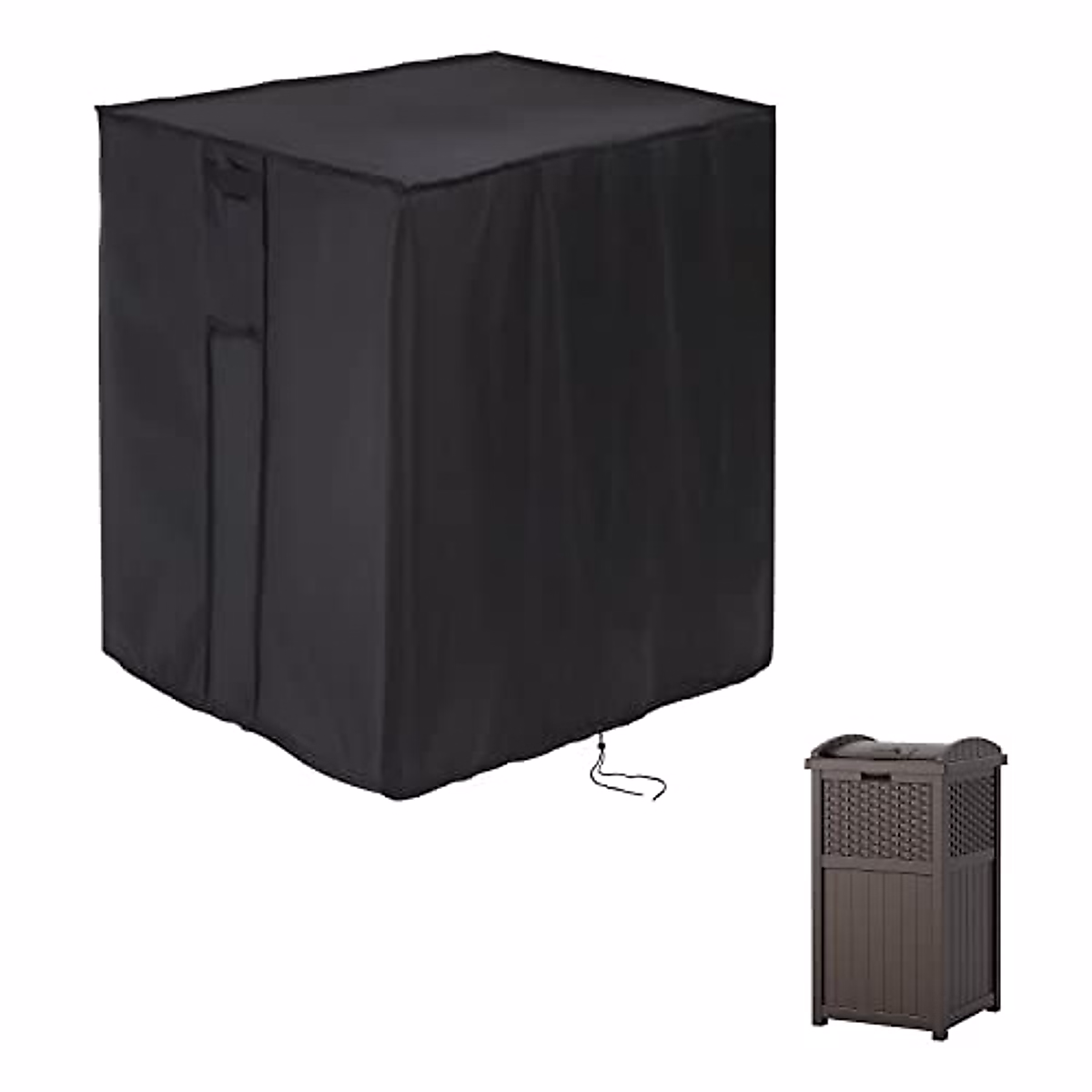 Youlvy Outdoor Trash Can Cover for Suncast 33 Gallon Hideaway Resin Trash Can,Outside Waterproof Trash Can Cover - 17 x 16.5 x 32 Inch