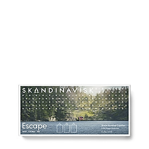 Skandinavisk Escape Giftset of 3 Mini Scented Candles. Fjord, ØY 'Island' and HAV ‘Sea’ Vegan Formula. 3 x 2.3 oz.