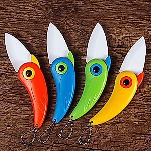 Creative Bird Shape Collapsible Portable Folding Ceramic Fruit Knife Paring Knife (four Colors Optional)