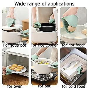 Mini Oven Gloves Silicone,Silicone Oven Mitts Heat Resistant,Cooking Pinch Mitts Potholder for Kitchen Cooking & Baking