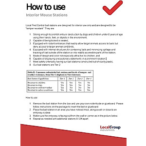 Mouse Bait Station with Keys - Child and Pet Safe Tamper Resistant Corner Unit Mini Rodent Trap Bait Stations - Heavy Duty and Reusable for Home, Indoor Outdoor Use (6 Pack, 2 Keys - Black)