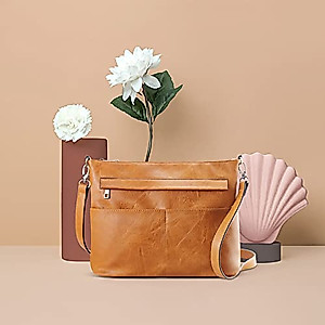 KITATU Crossbody Purse Hobo Handbags for Women Designer Vegan Leather Shoulder Zipper Bag with 2 Adjustable Straps