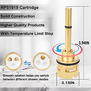 RP51919 6 Setting Diverter Cartridge, Works with Both Integrated and Individual Diverter Trims