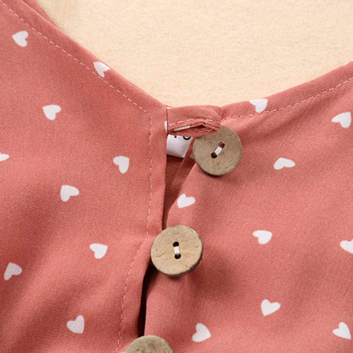 Tepuce 2T Girls Clothes Summer Baby Strap Sleeveless One Piece Halter Romper Casual Jumpsuit, Pink Heart 2-3T/100cm