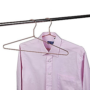 Quality 17" Rose Gold Sturdy Metal Hanger 30 Pack, Copper Clothes Hangers, Heavy Duty Coat Hangers, Standard Suit Hangers for Jacket, Shirt, Dress (30)