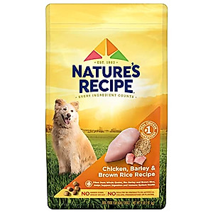 Nature’s Recipe Adult Dry Dog Food, Chicken & Rice Recipe, 4 Pound Bag