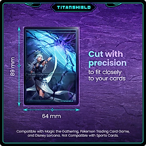 TitanShield 1000 Premium 60-Microns Ultra Clear Standard Size Perfect Exact Fit Inner Card Sleeves. Perfect for Double-sleeving and Compatible with Pokemon Cards MTG Magic The Gathering Lorcana