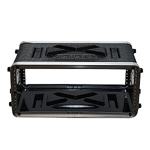 Seismic Audio - SALWR4S - Lightweight 4 Space Compact ABS Rack Case - 4U PA DJ Amp Effects Shallow Rack Case