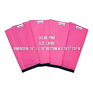 SHOOFLY Horse Leggins, Patented Loose Fitting Boots, Breathable Plastic Mesh (Pink/Large)