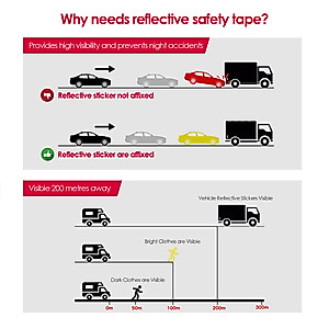 LEORAY Reflective Tapes 2" X 200 FT DOT-C2 Waterproof Silver Adhesive Reflector Tape for Trailer Cars Trucks Outdoor