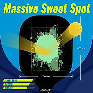 Pickleball Paddles, Pickleball Set, USAPA Approved Best Pickleball Rackets Fiberglass Face, Thicker Polypropylene Honeycomb Core, Lightweight Pickleball Paddles Set of 2 & 4 Indoor Outdoor balls & Bag