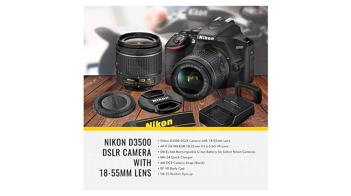 Nikon D3500 DSLR Camera Bundle with 32GB Card & Accessories