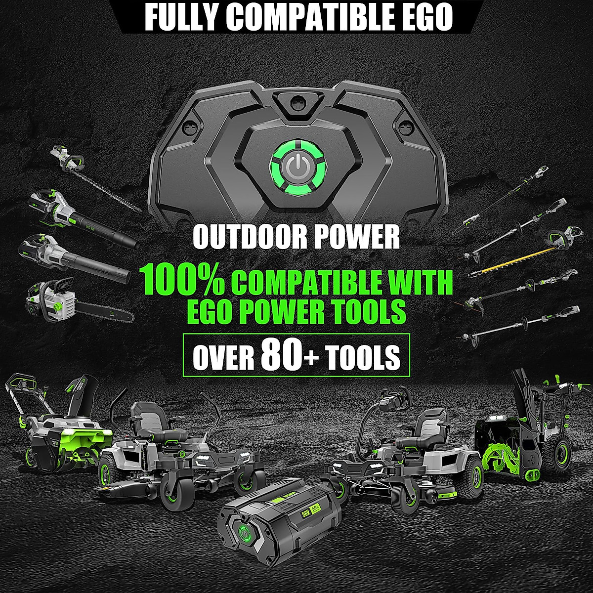 NEPOWILL 56v 5.0Ah Replacement Battery for EGO 56V Battery BA2800 BA4200 BA1400, Compatible with EGO 56 Volt CS1604 CS1804 CS1403 HT2400 LB6504 LB5804 LB6500 LB4800 HTA2000 PH1400 Power Tools