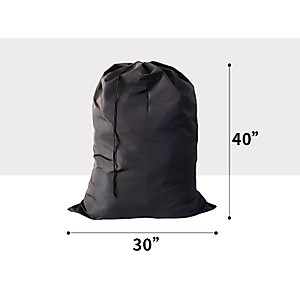 YETHAN Extra Large Laundry Bag 3 Pack, Black, Travel Laundry Bags with Drawstring Closure, 30"x40", for college, dorm and apartment dwellers (3PCS Black)
