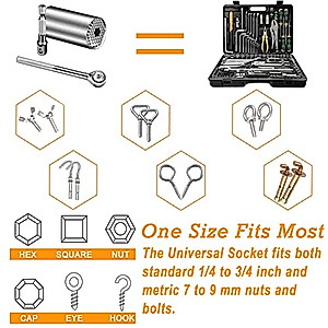 Gifts for Men,Stocking Stuffers for Men Mens Gifts for Christmas Mens Stocking Stuffers Universal Socket Tool - Super Socket Universal Socket Men Stocking Stuffers for Christmas Socket Wrench Set