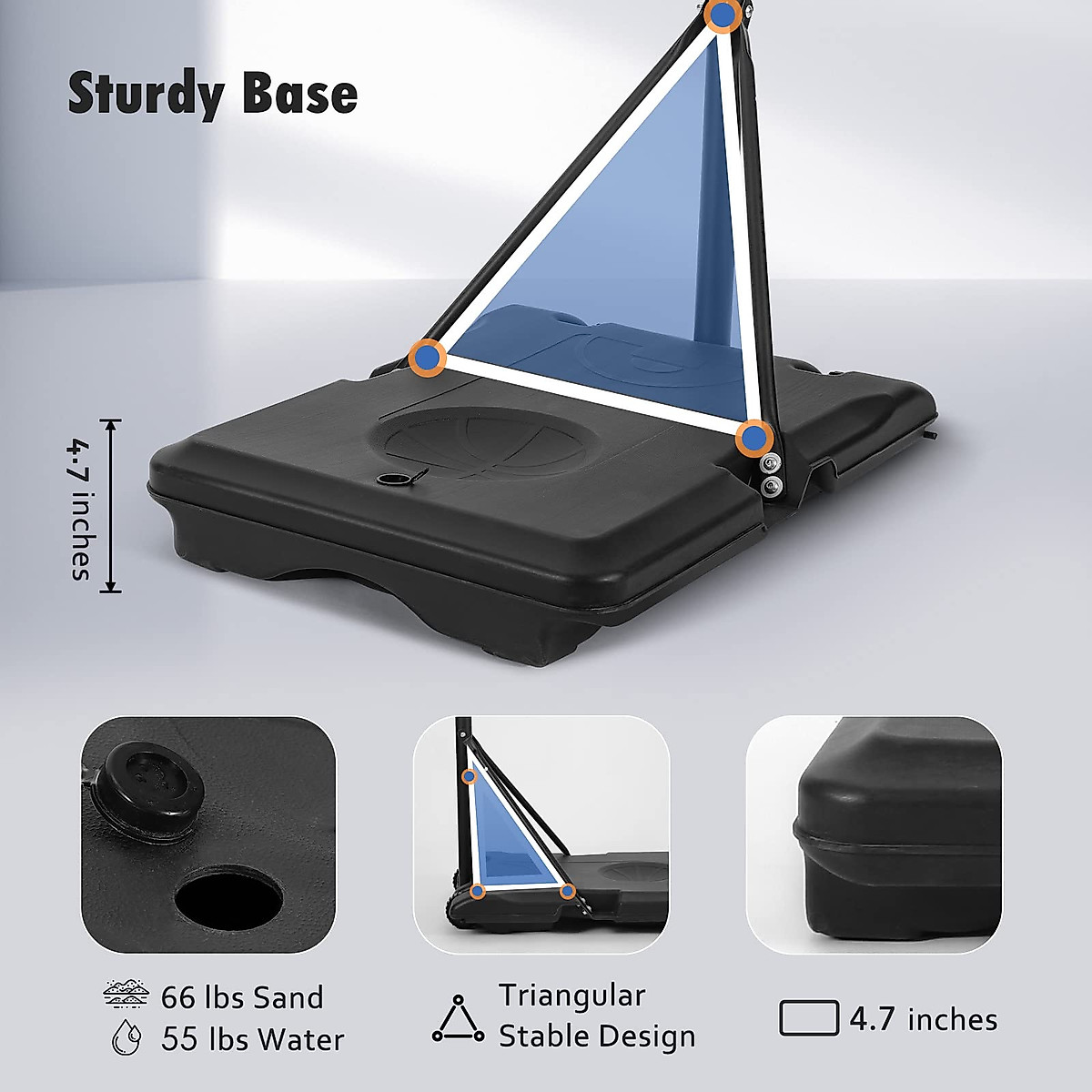 Basketball Hoop 28IN Basketball Goal Basketball Hoop Outdoor with 5.8ft-7ft Height Adjustable Basketball Backboard & Wheels Basketball Equipment for Adults Indoor Outdoor Gym Use