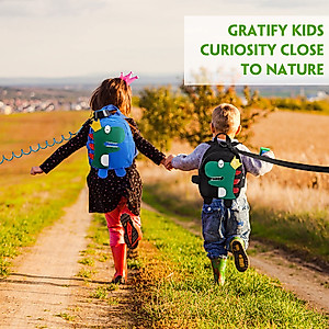 4 Pieces Toddler Leashes Dinosaur Toddler Backpack Leash Kids Backpack Harness with Leash Cute Backpack Anti-Lost Rope Toddler Safety Belt Anti Lost Wrist Link for 3-5 Years Old Kid Girl Boy