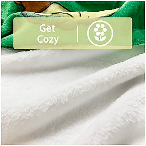 Avocado Blanket Flannel Throw Blanket Cartoon Fruits Cute for Daughter Son Child Teenager Snuggle Comfortable All Seasons Super Soft Bed Sofa Couch Foldable Unisex 130x150 Green 50x60