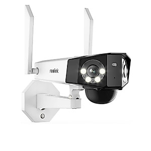 REOLINK 2K 4G LTE Cellular Security Camera Wireless Outdoor with Dual Lens 150° Wide Angle, Rechargeable Battery, Color Night Vision, Human/Vehicle Detection, Two-Way Talk, Duo 4G