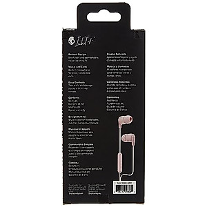 Skullcandy Ink'd+ In-Ear Wired Earbuds, Microphone, Works with Bluetooth Devices and Computers - Pastel Pink (Discontinued by Manufacturer)