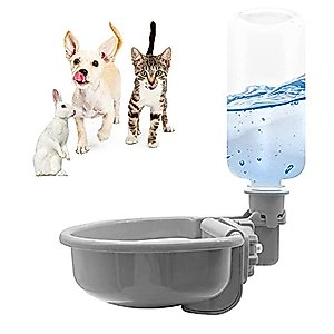 Vannon 16oz BPA Free Cage Water Bottles for Rabbits, Dogs, Ferrets, Cats and Other Small Animals, Anti-Overflow Water Dispenser for Crate
