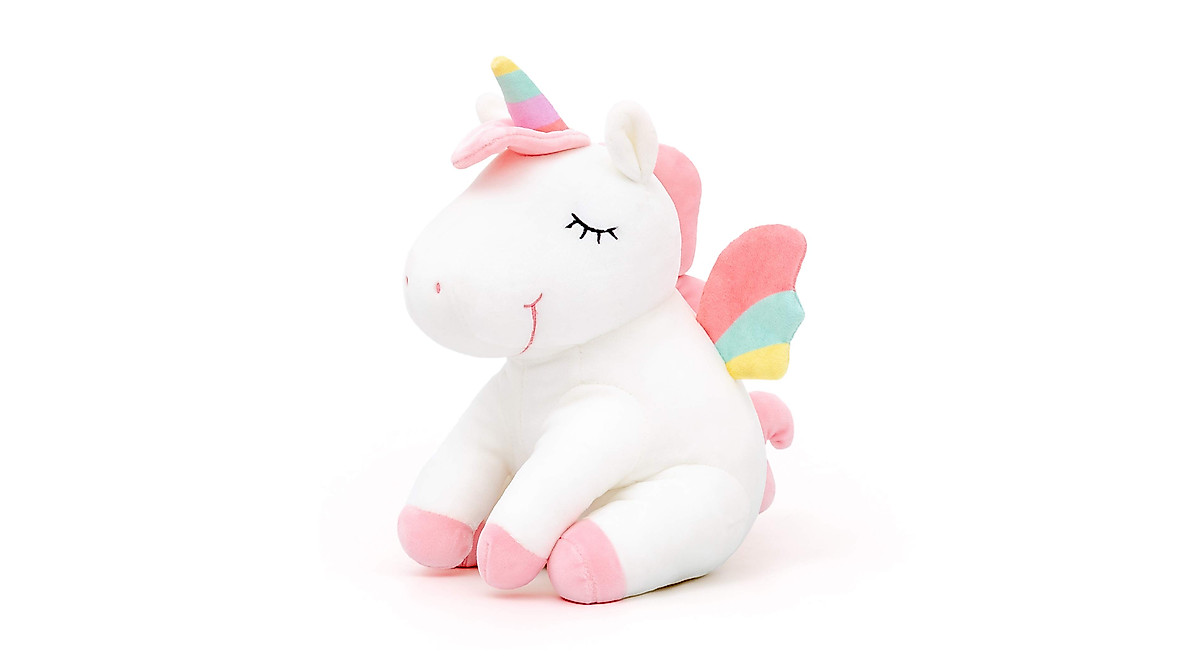 Lazada Unicorn Plush Toy - 12-Inch Rainbow Wing Gift for Girls