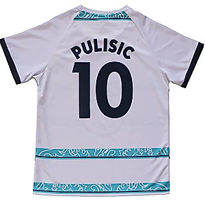 HIOFOBE 2022/2023 Christian Pulisic #10 Kids Away Kit Soccer Jersey & Shorts Sportswear Football Socks Youth Sizes Set (Away,28)
