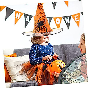 ibasenice 25 Pcs Halloween Hat Witch Costume for Women Party Hats for Kids Kids Outfits Halloween Party Costume Spider Pattern Halloween Hat Witch Costume Headbands Witches Hat Party Supply