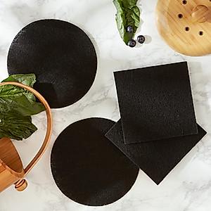 RSVP International Charcoal Compost Bin Filter 2-Piece Set Helps Keep Kitchen Smelling Fresh, Replacement - 1/2 Gallon Bin/Pail